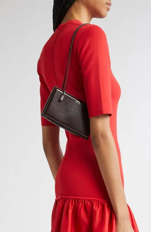 TOTEME Cocktail Patent Leather Shoulder Bag - Bark