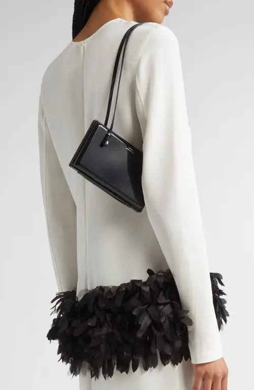 TOTEME Cocktail Patent Leather Shoulder Bag - Black