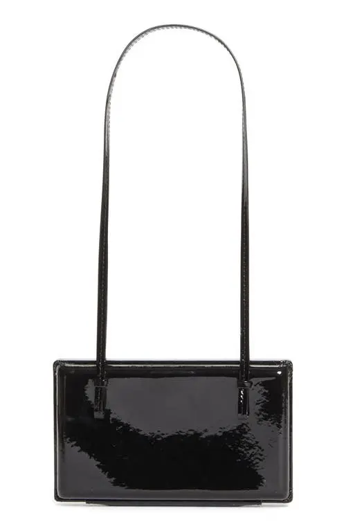 TOTEME Cocktail Patent Leather Shoulder Bag - Black