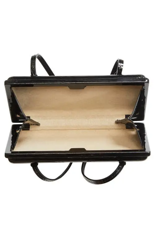 TOTEME Cocktail Patent Leather Shoulder Bag - Black