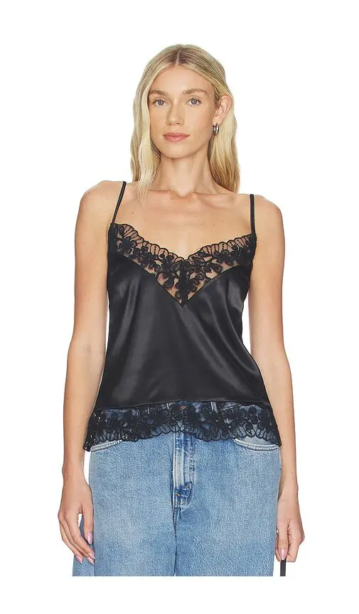 Superdown Akosia Cami Top With Lace Trim