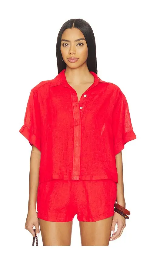 PQ SWIM Linen Button-up Top