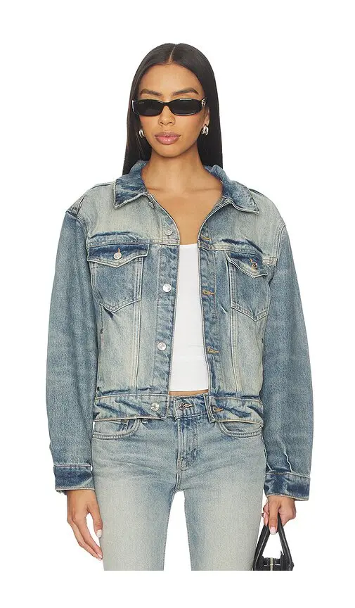 EB DENIM Varsity Trucker Denim Jacket