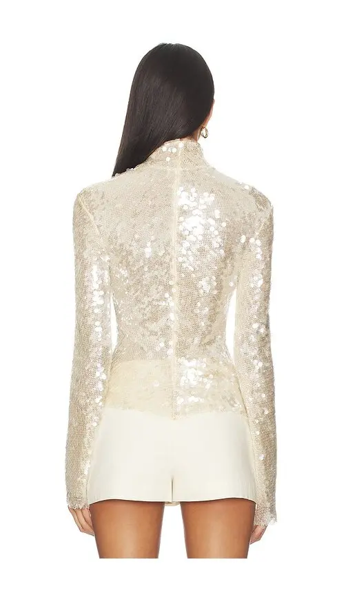 Monse Sequin Mesh Top