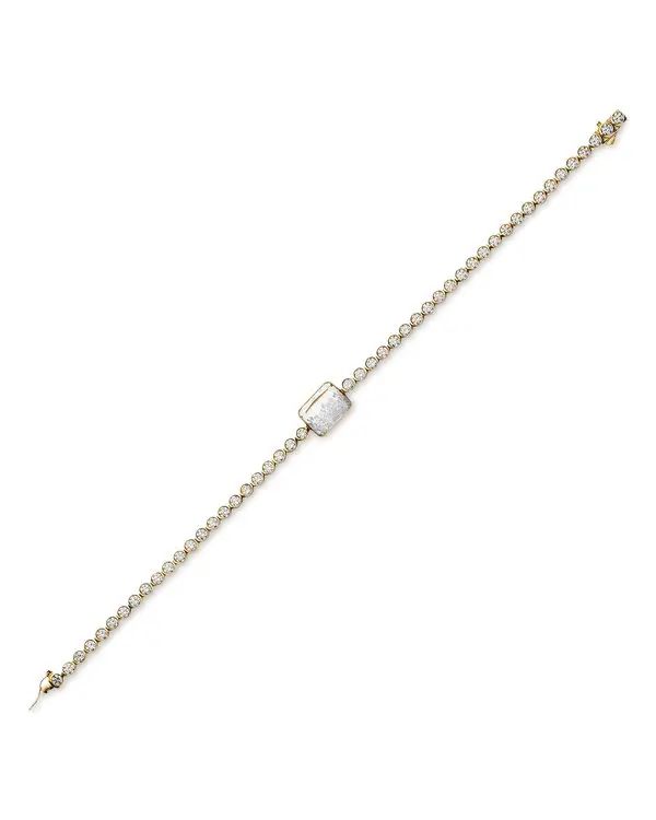 Moritz Glik 18k Yellow Diamond Onda Cushion Tennis Bracelet