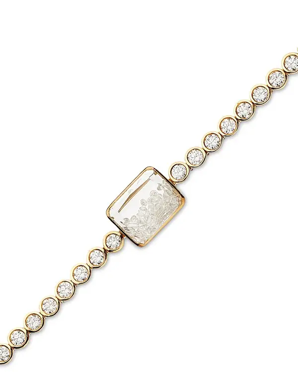 Moritz Glik 18k Yellow Diamond Onda Cushion Tennis Bracelet