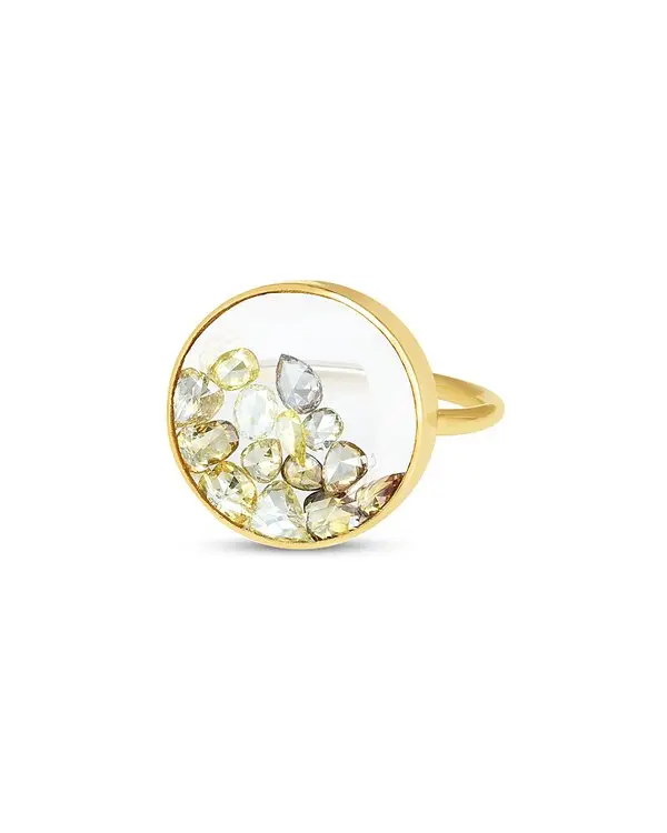 Moritz Glik 18k Yellow Diamond Core 16 Ring - Gold