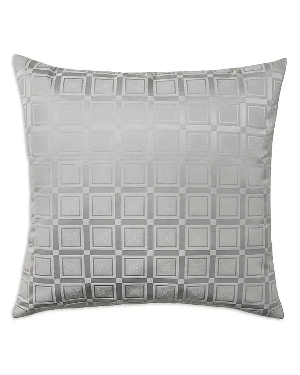 PRATESI Imperali Cotton Silk Jacquard Decorative Pillow, 22 X 22 - Sterling