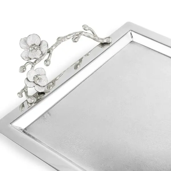Michael Aram Silver Orchid Large Tray