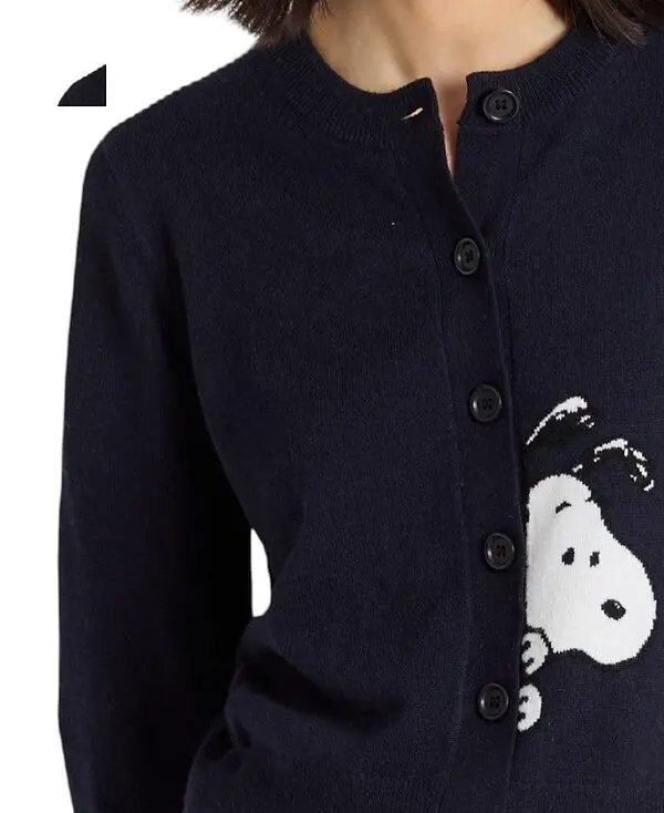 Chinti & Parker Wool-cashmere Snoopy Cardigan - Navy