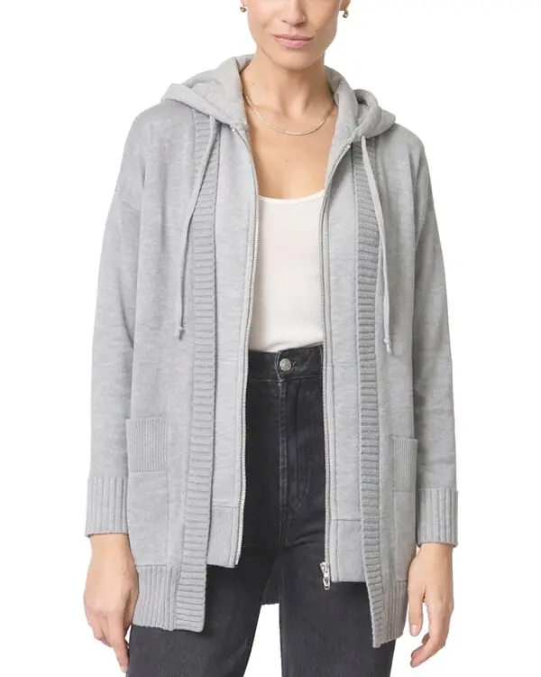 Central Park West Brynn Long Dickie Cardigan - Heather-grey