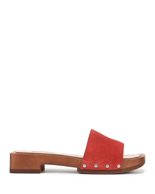 Vince Barbara Studded Sandals - Poppy Red