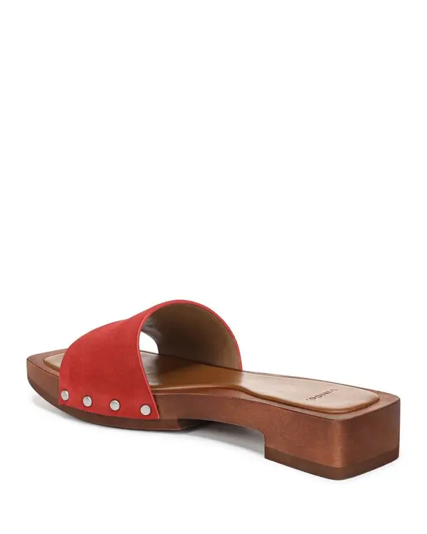 Vince Barbara Studded Sandals - Poppy Red