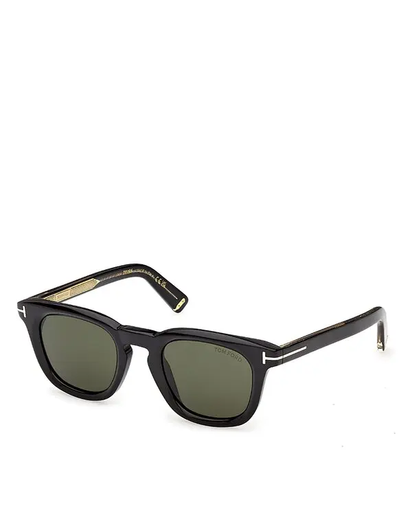 TOM FORD 48mm Square Frame Sunglasses - Black/gradiant