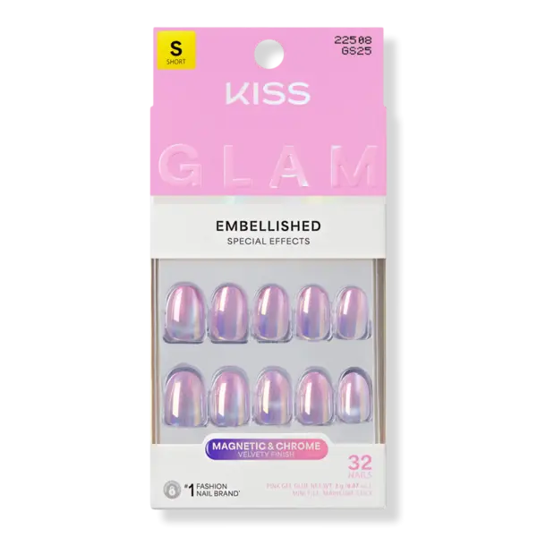 Kiss Glam Embellished Press On Nails - One N Only