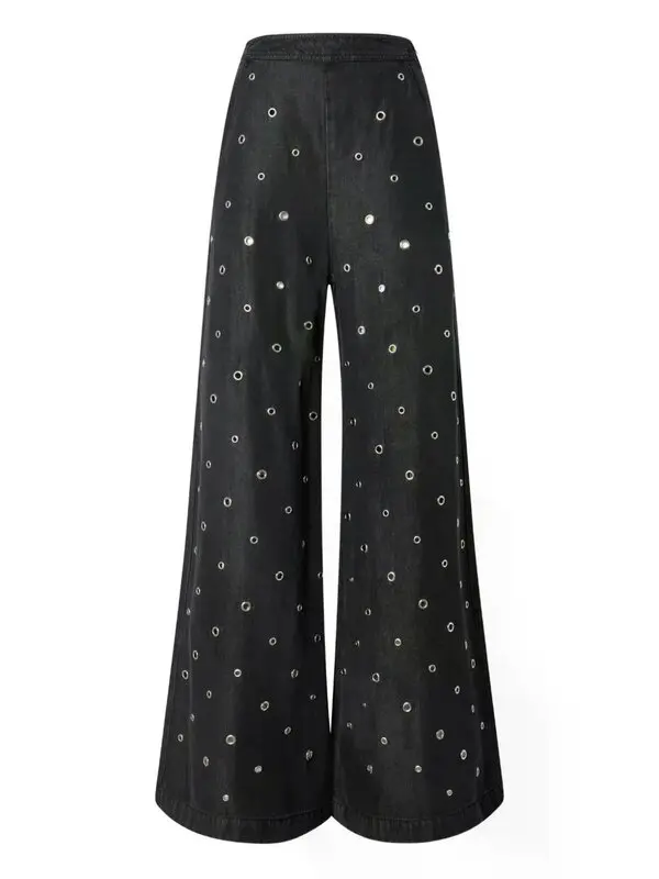 Pinko Embellished Wide-leg Jeans