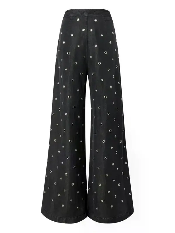 Pinko Embellished Wide-leg Jeans