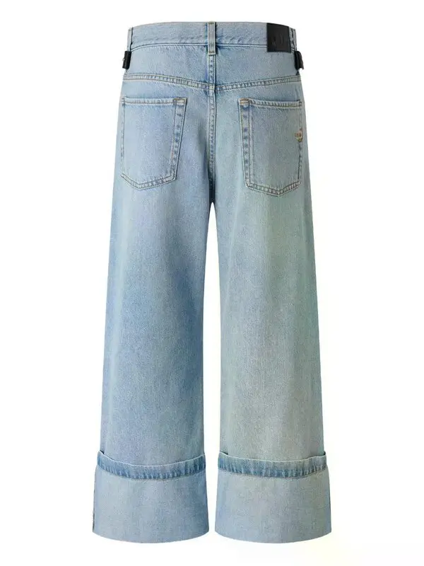 Pinko Cuffed Wide-leg Jeans