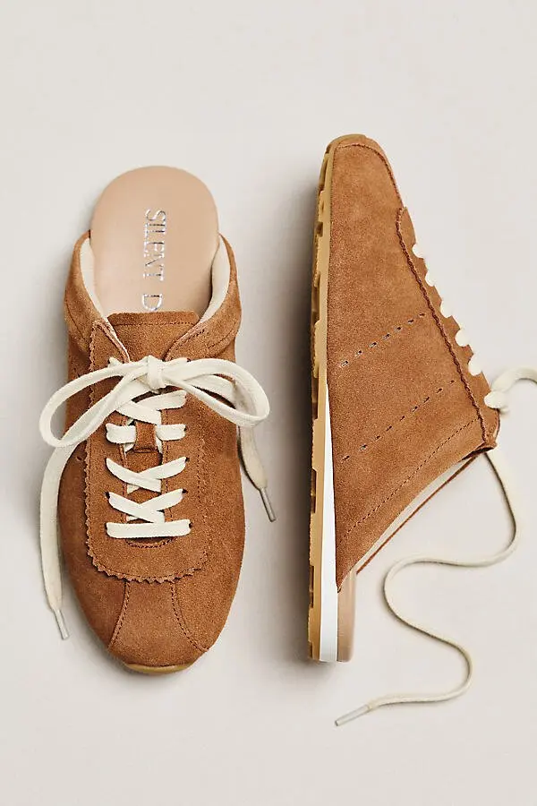 SILENT D Trent Mule Sneakers - Tan Suede