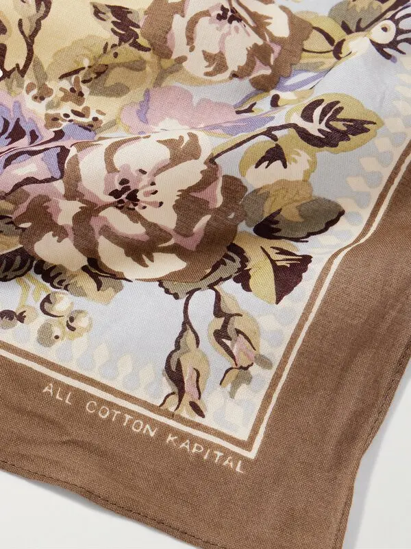 Kapital Peckish Maria Printed Bandana - Brown