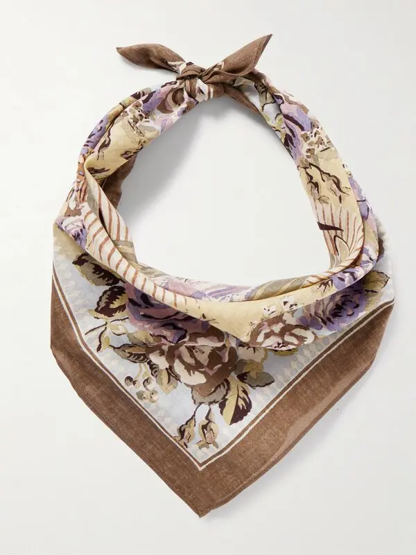 Kapital Peckish Maria Printed Bandana - Brown