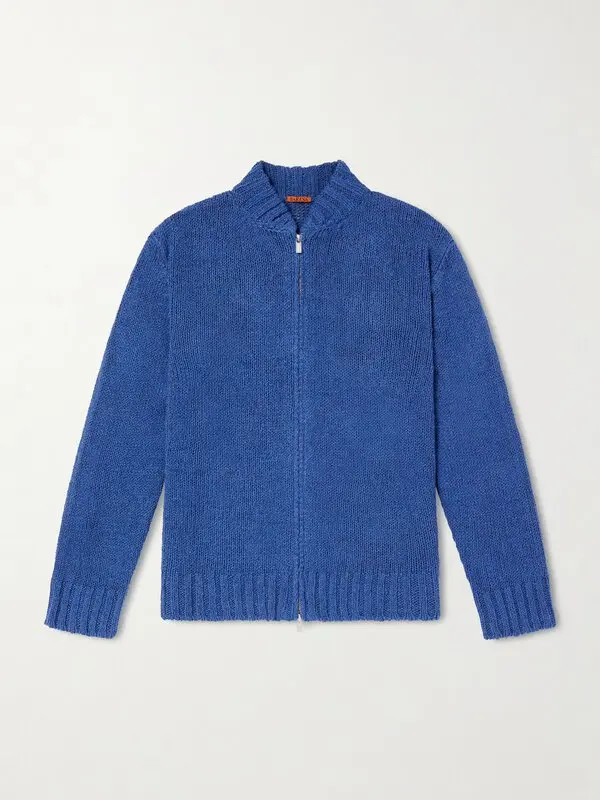 Barena Venezia Linen-blend Zip-up Cardigan