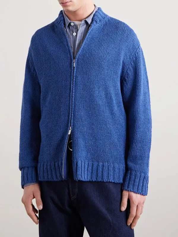 Barena Venezia Linen-blend Zip-up Cardigan