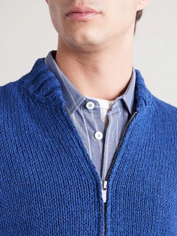Barena Venezia Linen-blend Zip-up Cardigan