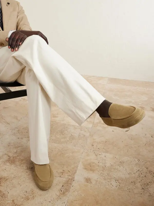 Officine Creative Line 001 Suede Loafers - Neutrals