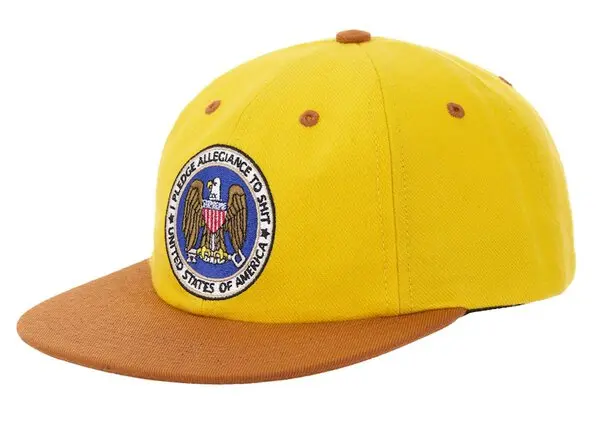 Supreme Pledge Allegiance 6-panel Cap - Yellow