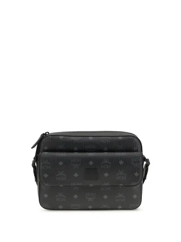 Mcm Aren Messenger Shoulder Bag - Black