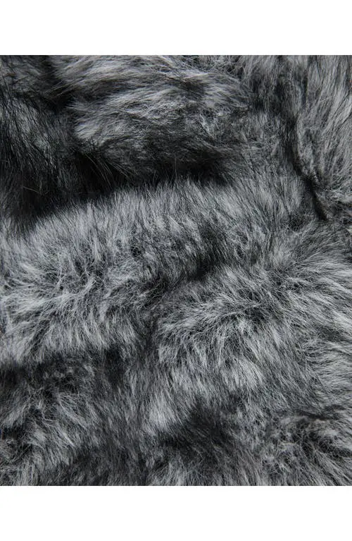 Mango Faux Fur Trapper Hat - Grey