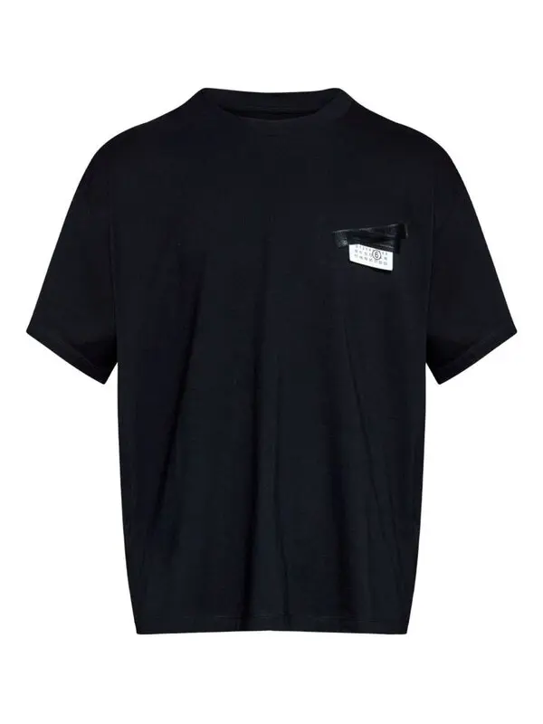 MAISON MARGIELA Logo Cotton T-shirt - Black