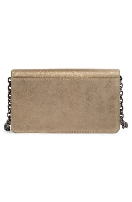 MAISON MARGIELA Medium Metallic Leather Wallet On A Chain