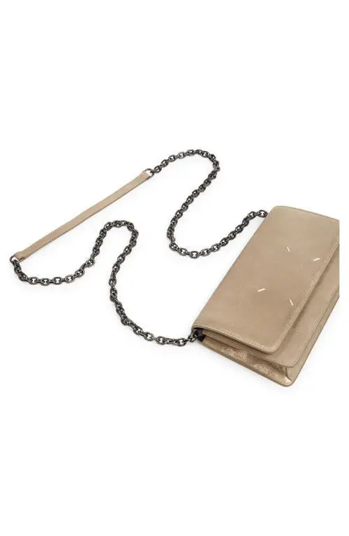 MAISON MARGIELA Medium Metallic Leather Wallet On A Chain