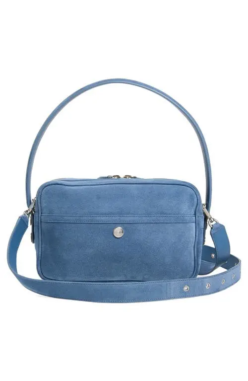 Acne Studios Camero Party Suede Shoulder Bag - Denim Blue