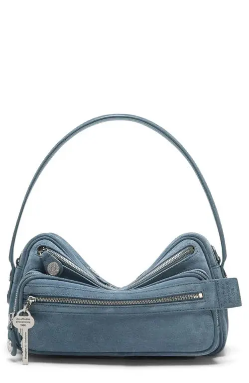 Acne Studios Camero Party Suede Shoulder Bag - Denim Blue