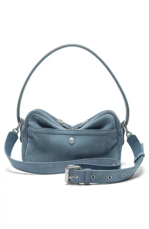 Acne Studios Camero Party Suede Shoulder Bag - Denim Blue