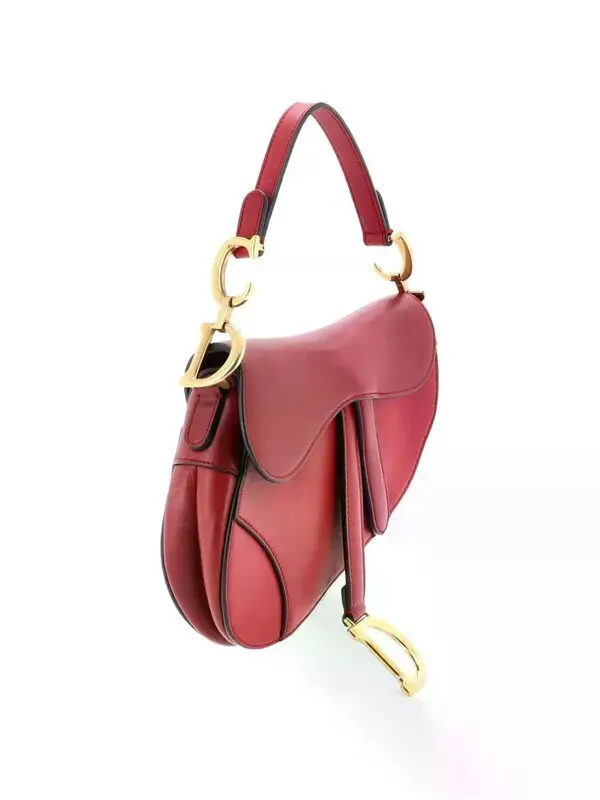 Dior Saddle Handbag Leather Mini Shoulder Bag - Red