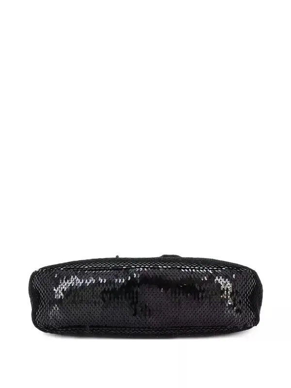 Prada Re-edition 2000 Sequins Mini Hobo Bag - Black
