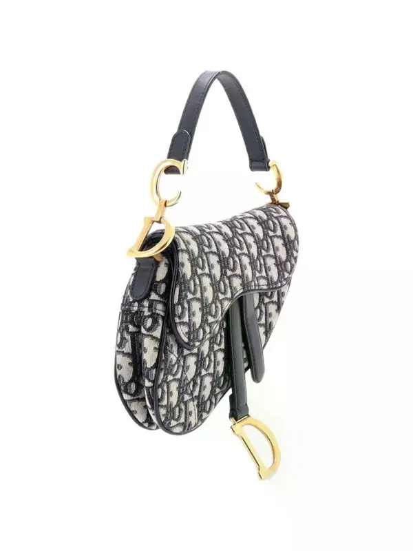 Dior Saddle Handbag Oblique Canvas Mini Shoulder Bag - Blue