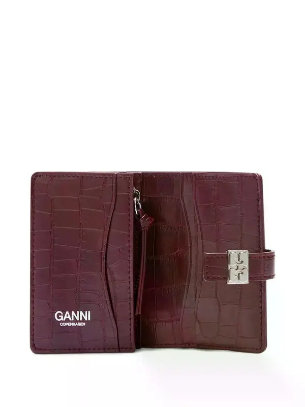 GANNI Crocodile-effect Wallet