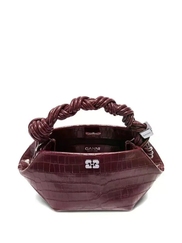 GANNI Mini Twisted-handle Tote Bag - Red