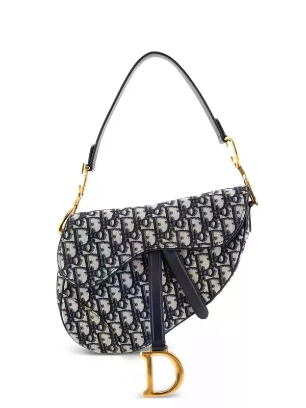 Dior Saddle Oblique Canvas Shoulder Bag - Blue