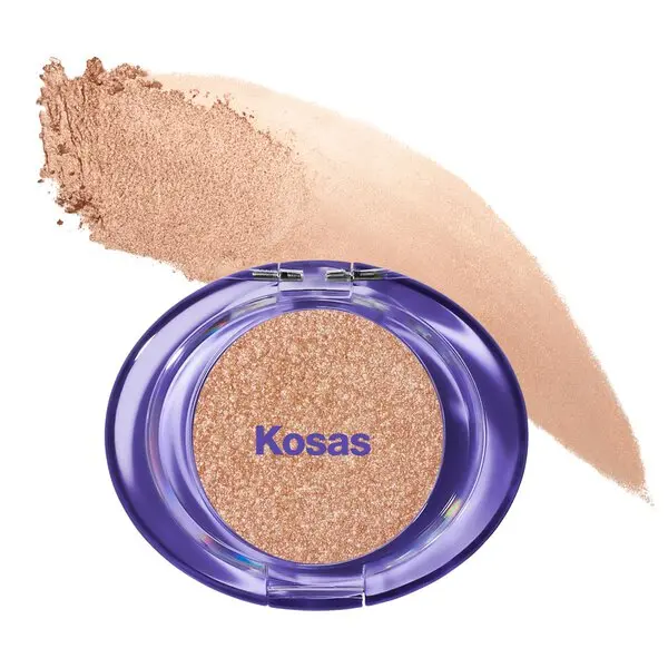 KOSAS Shiny Objects Wet Glisten Highlighter Powder For Face And Eyes - Haloed