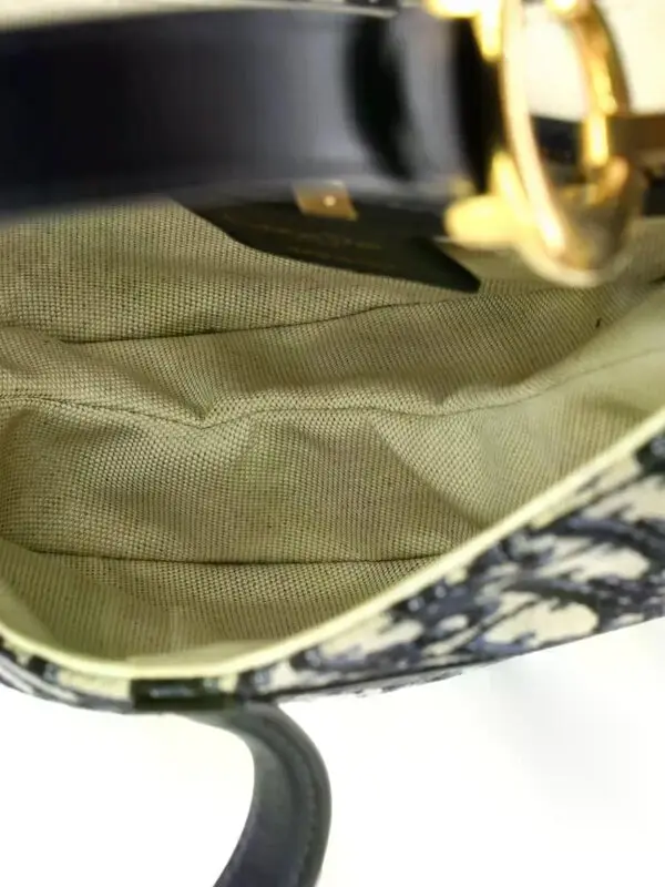 Dior Saddle Handbag Oblique Canvas Medium Shoulder Bag - Blue