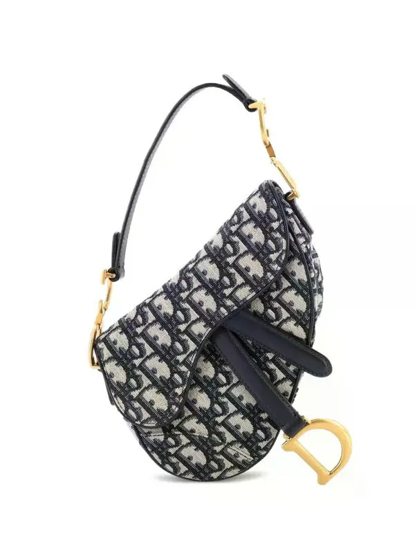 Dior Saddle Handbag Oblique Canvas Mini Shoulder Bag - Blue