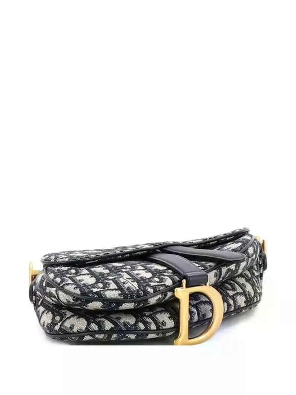 Dior Saddle Handbag Oblique Canvas Mini Shoulder Bag - Blue