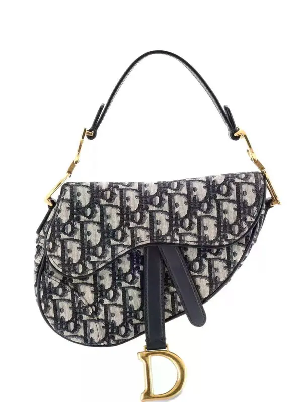 Dior Saddle Handbag Oblique Canvas Mini Shoulder Bag - Blue