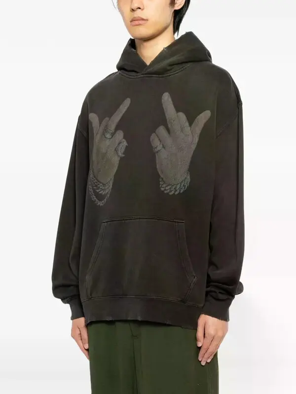 WARMAN Graphic Print Hoodie